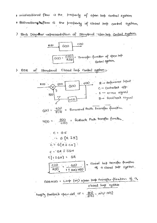 CONTROL SYSTEM MADE EASY CLASS NOTES